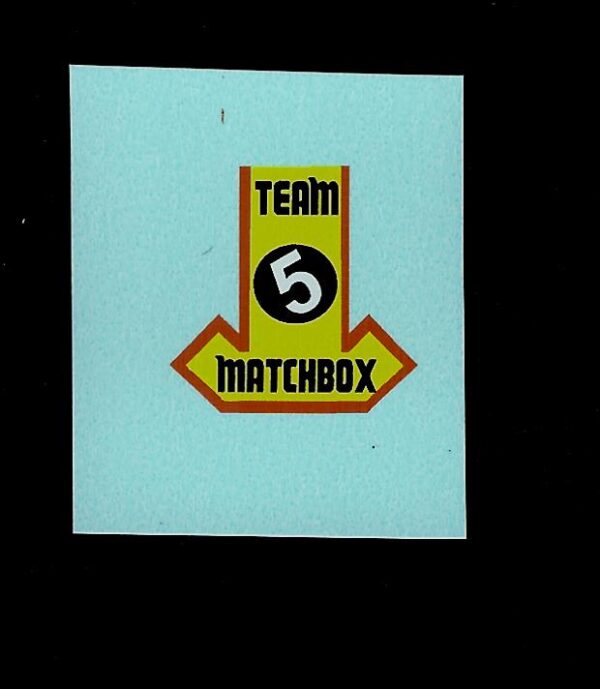 Matchbox 24d Team Matchbox Racing Car - Number 5 - Black Square Decals