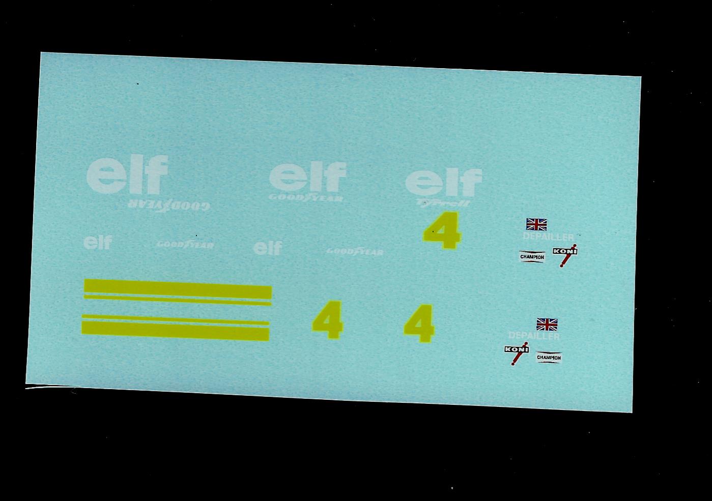 Corgi 161 ELF Tyrrell Project 34 Racing Car - Black Square Decals