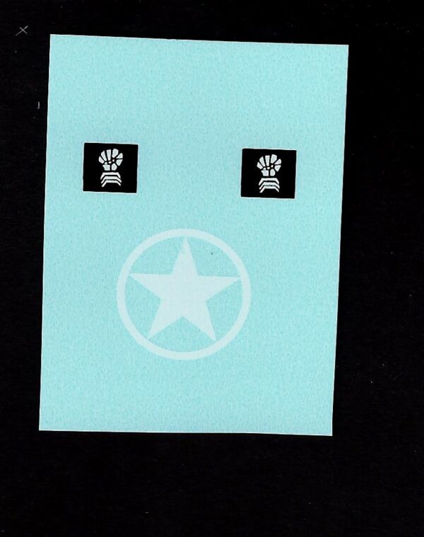 Dinky 602 Armoured Car - Black Square Decals