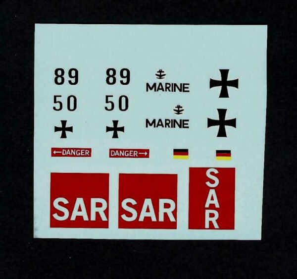 Dinky 736 Sea King - Bundesmarine - Black Square Decals