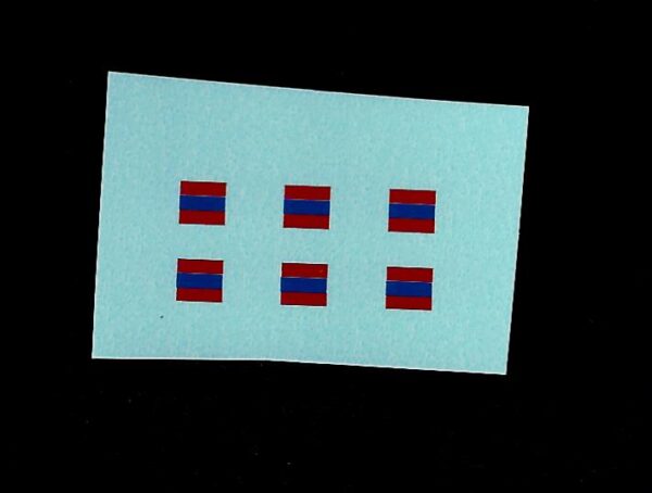 Dinky 600 Series Military Vehicle Signs - Red/Blue/Red Horizontal ...