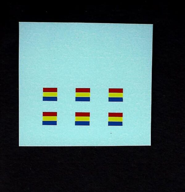 Dinky 600 Series Military Vehicle Signs - Blue/Yellow/Red Horizontal ...