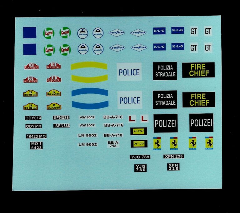 Triang Minic Motorway Transfers/Decals - Logos - Black Square Decals